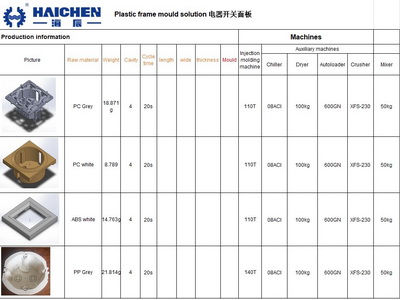 Plastic switch panel production case - Haichen