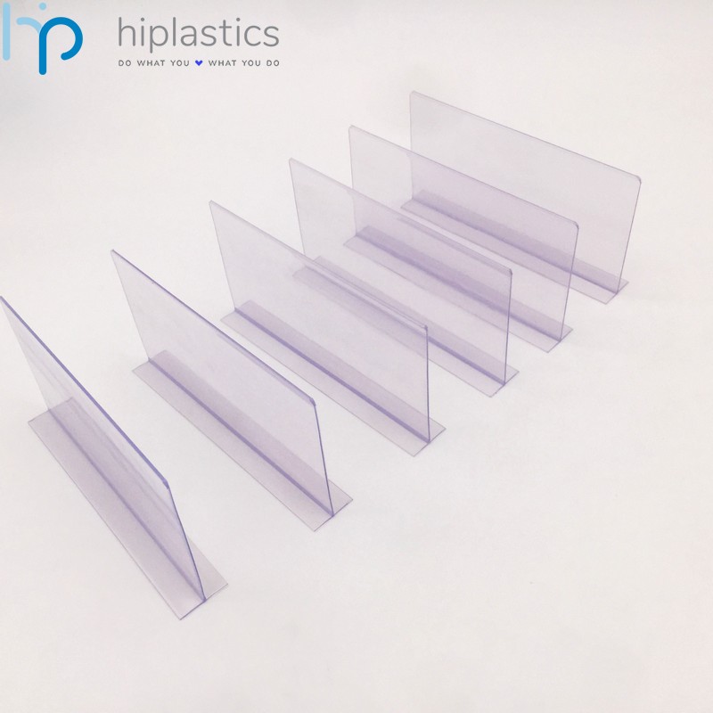 Hiplastics T80 Plastic PVC T Shape Grocery Dividers - Hiplastics