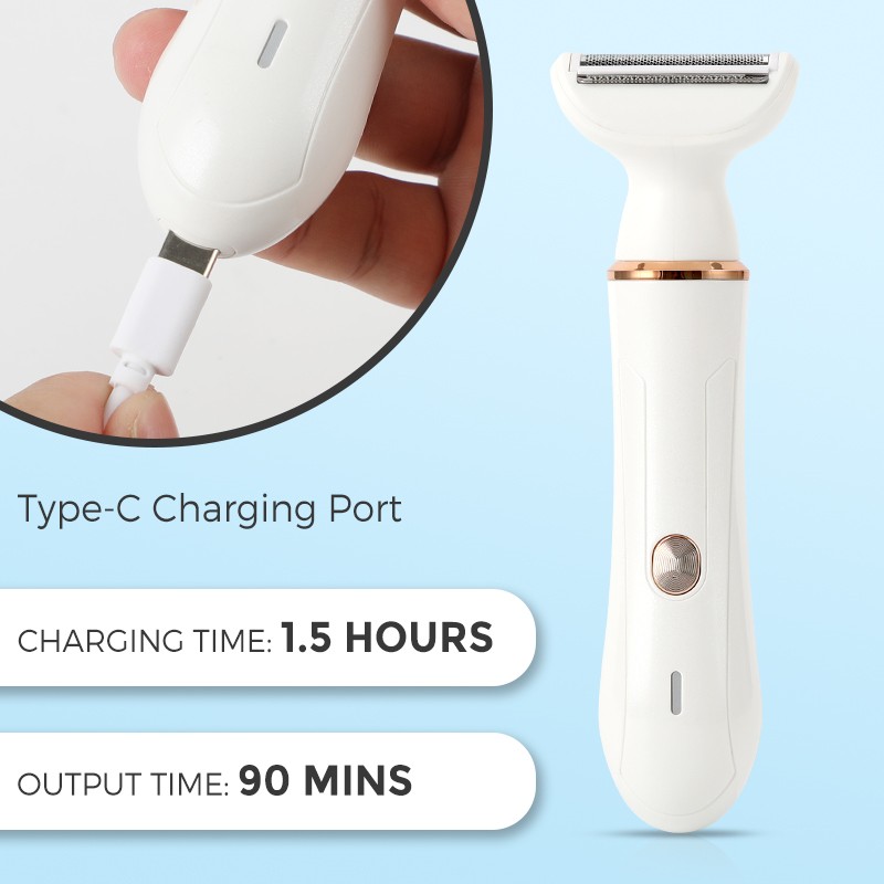 Electric Lady Shaver for Face, Legs, and Underarm, Bikini Trimmer For ...