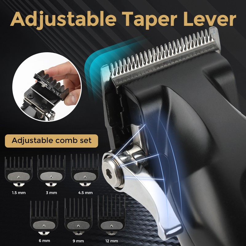 Hair Trimmer Cordless Professional Barber Electric Hair Clipper for Men ...